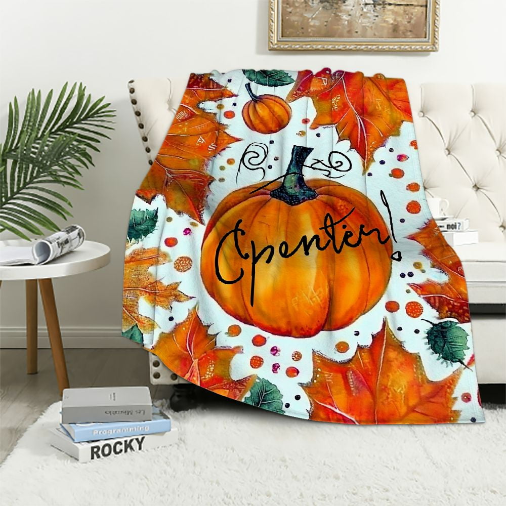 Nawypu Fall Throw Blanket Teen Autumn Maple Leaf Blanket Thanksgiving ...