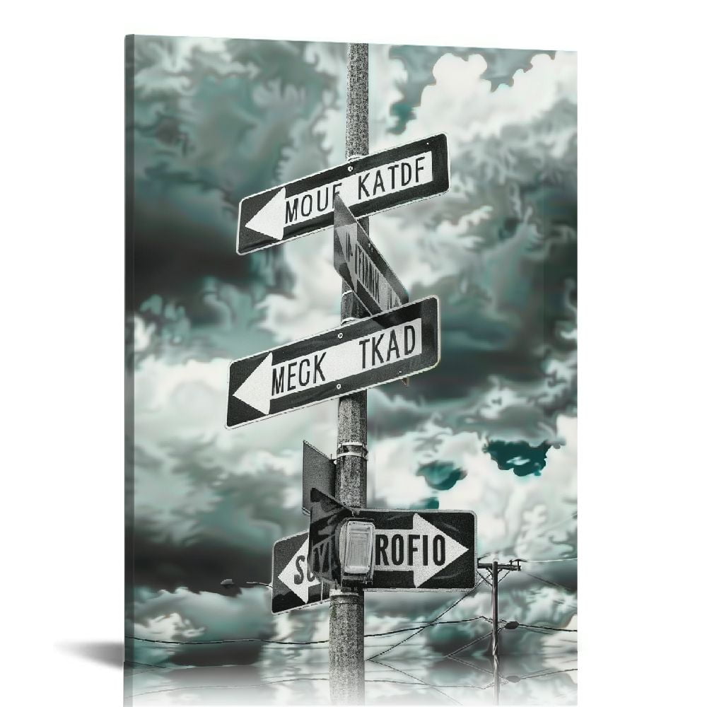 Nawypu Family Names Date Of Birth Vintage Street Sign Poster Canvas ...