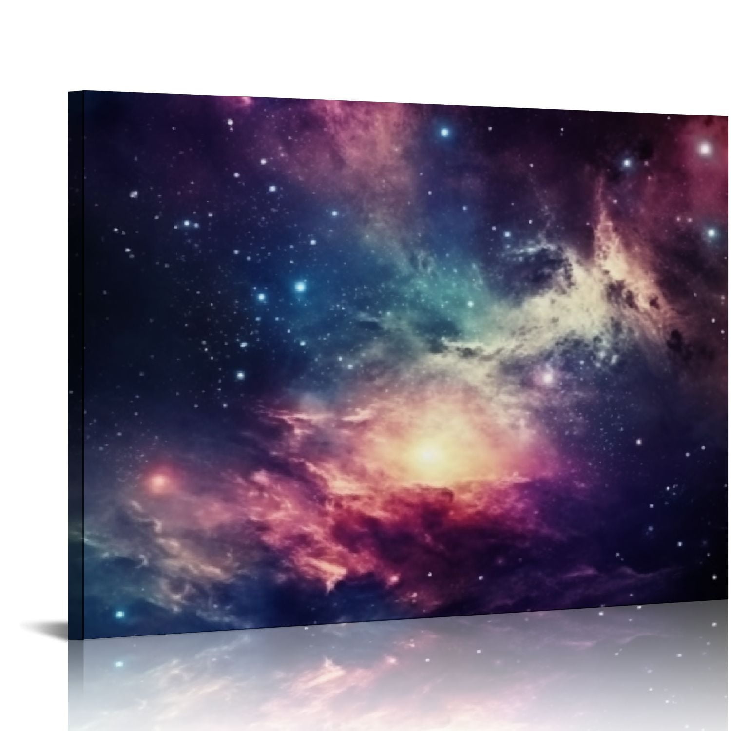 Nawypu Fantastic Outer Space Canvas Prints Wall Art Blue Purple Nebula ...