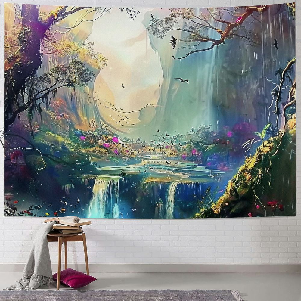 Nawypu Fantasy Forest Tapestry Fairy Tale Wonderland Tapestry Magical ...