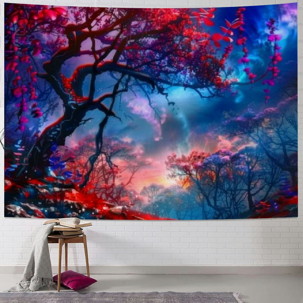 Nawypu Fantasy Forest Tapestry Tree of Life Nature Landscape Tapestry ...
