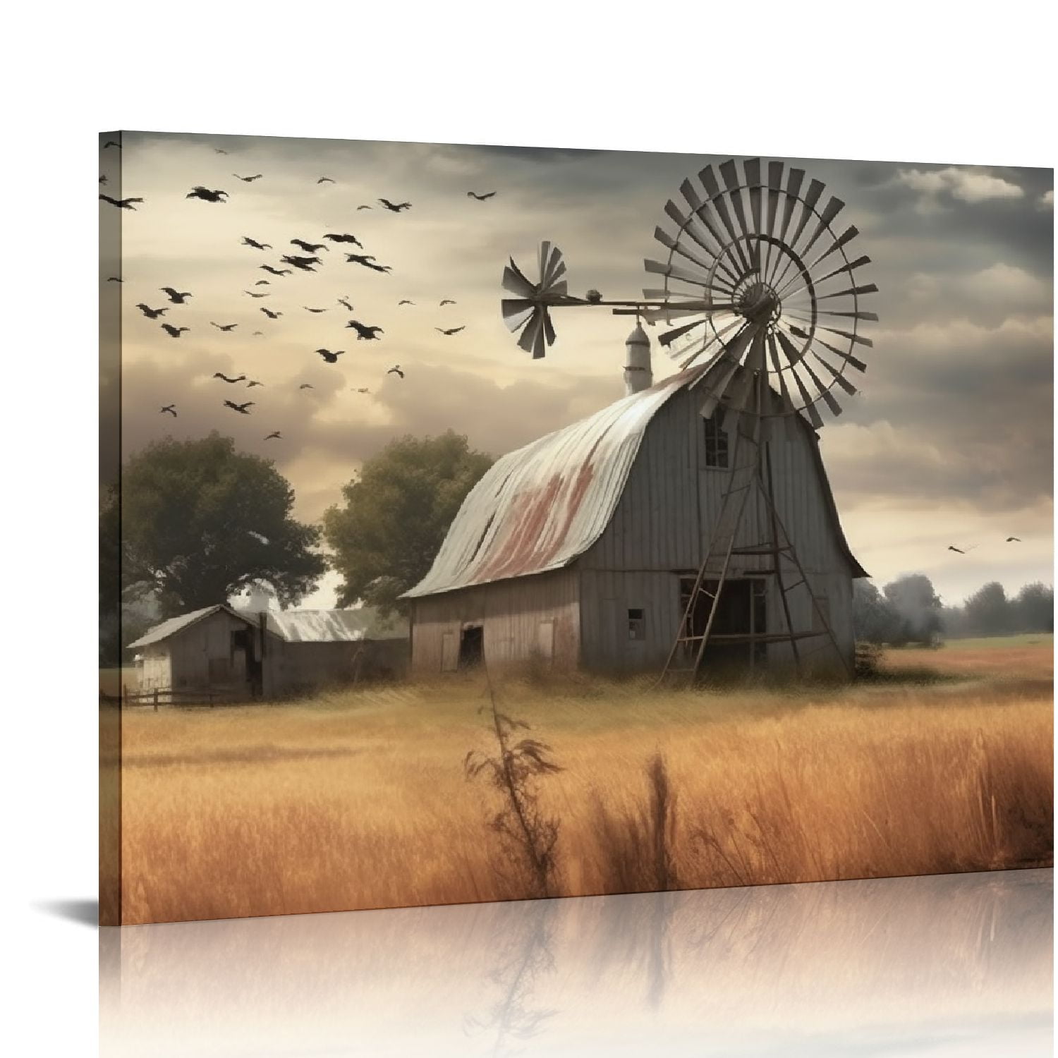Nawypu Farmhouse Canvas Wall Art - Large Barn Pictures Art, Picture for ...
