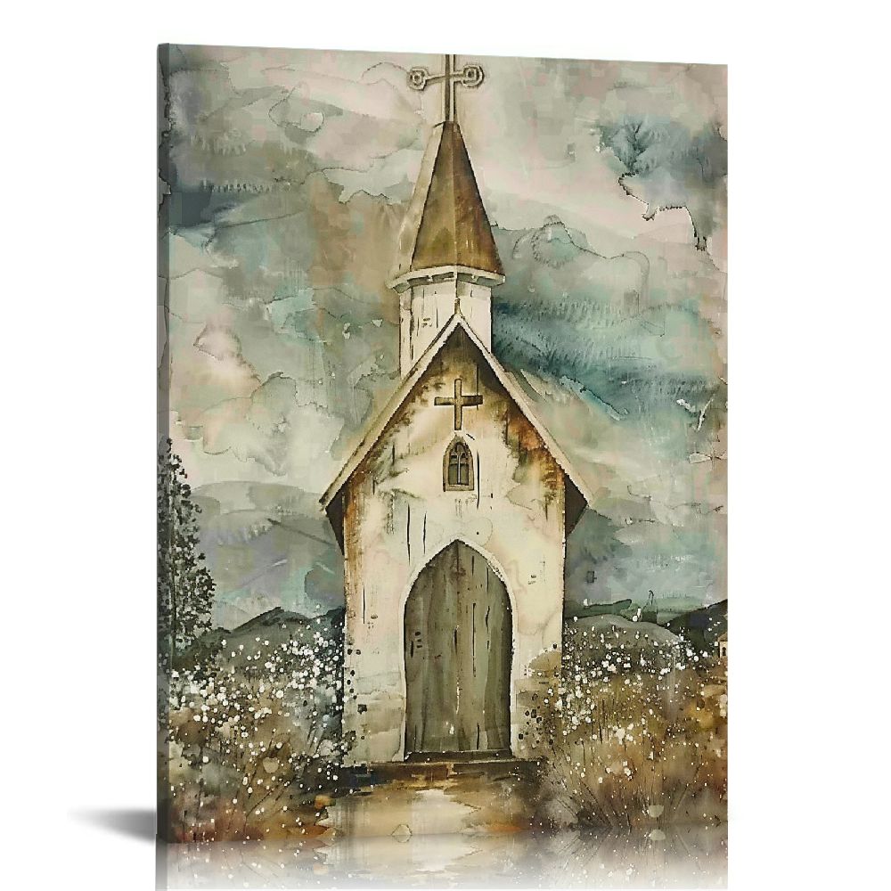 Nawypu Farmhouse Decor Wall Art Country Church Pictures Christian ...