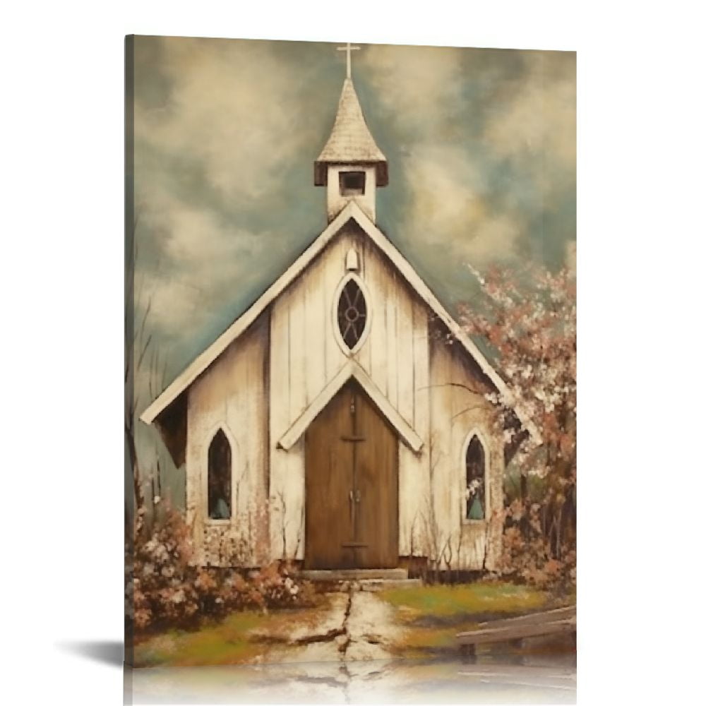Nawypu Farmhouse Decor Wall Art Country Church Pictures Christian ...