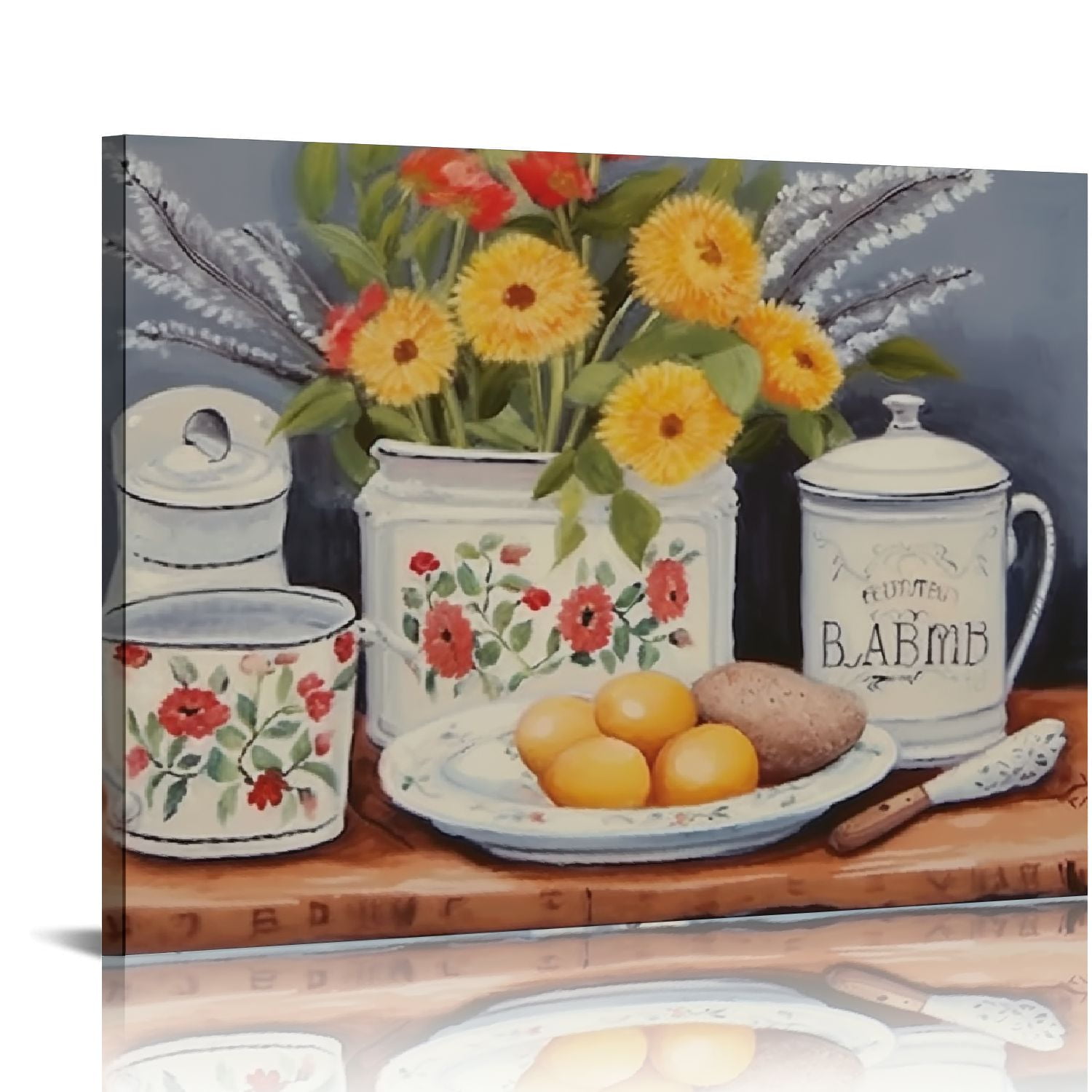 Nawypu Farmhouse Kitchen Wall Art - Rustic Picture Canvas for Decor ...