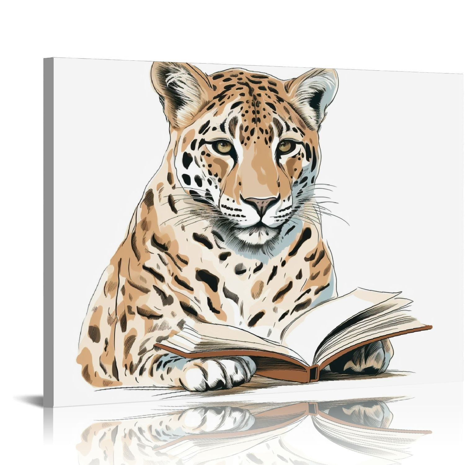 Nawypu Fashion Picture Pink Blush Wall Art Leopard Books High Heel ...