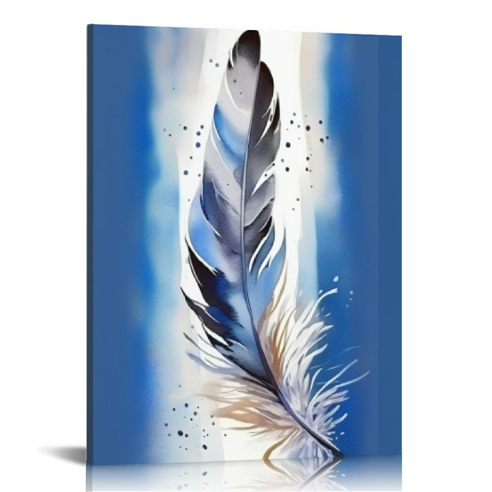 Nawypu Feather Canvas Wall Art for Living Room Bedroom Large Modern ...