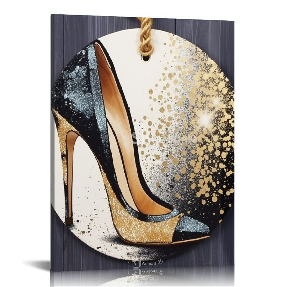 Nawypu Female Bedroom Wall Art Decor High Heel Print Picture Wall Decor ...