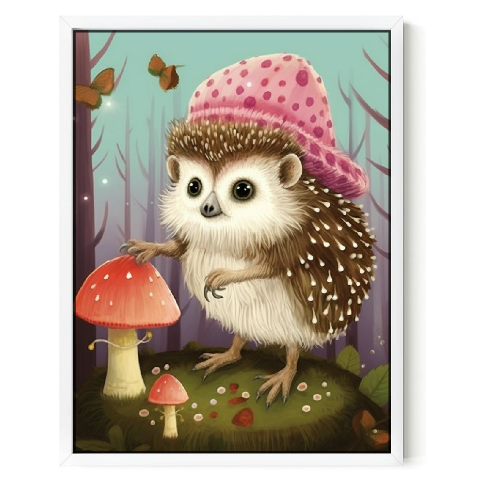 Nawypu Fine Art for Kids Owl and Hedgehog Canvas Wall Art by Pim Pimlada - Walmart.com
