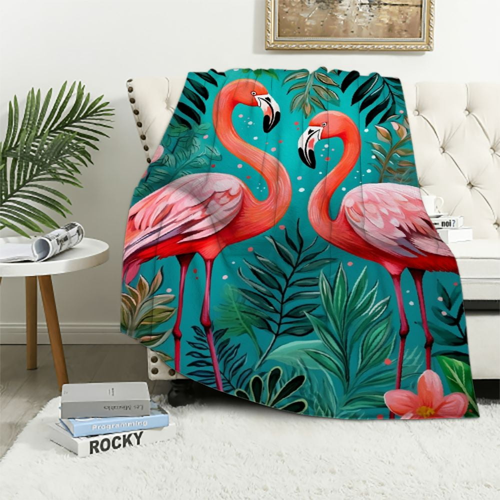 Nawypu Flamingo Blanket Throw Print Cozy Lightweight Durable Bed Couch ...