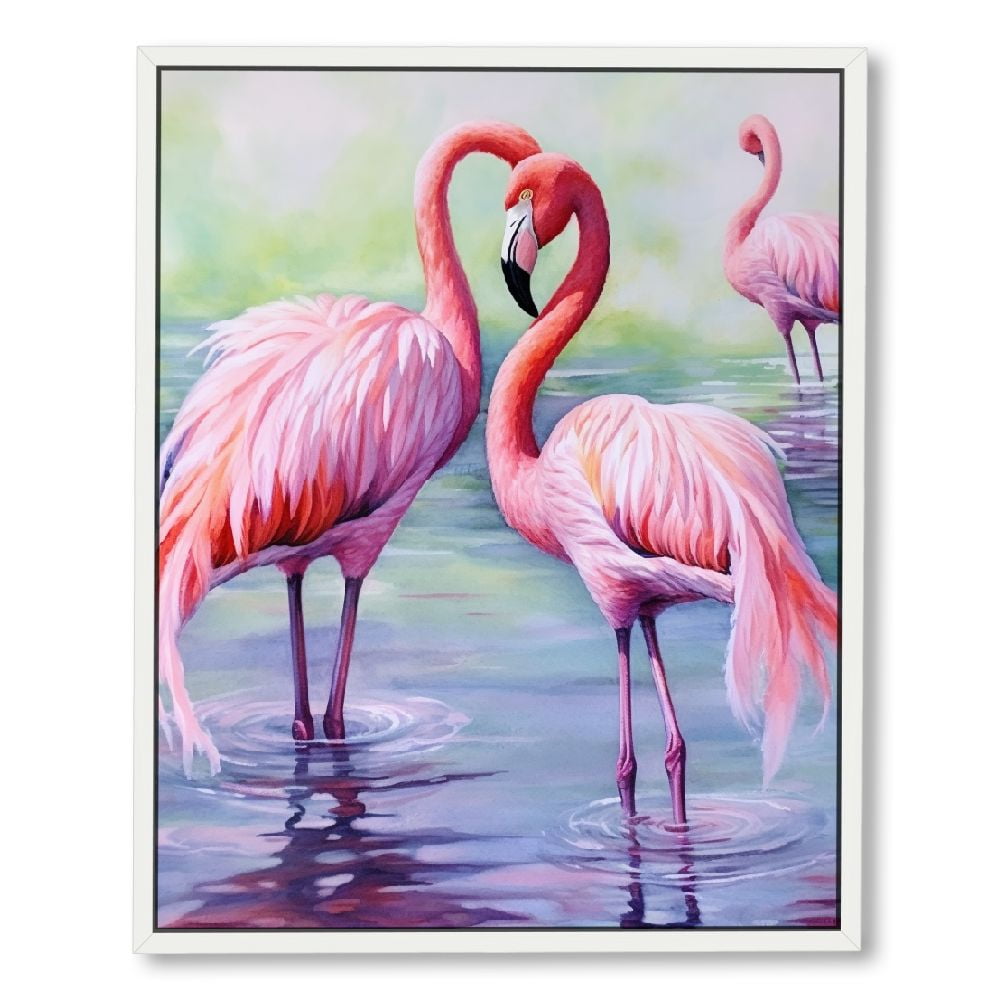 Nawypu Flamingo Decor Wall Art Lake Wall Decor Flamingo Canvas ...