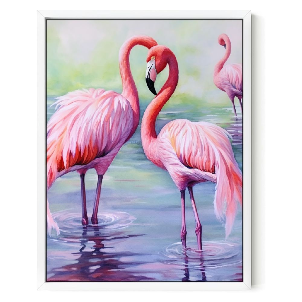 Nawypu Flamingo Decor Wall Art Lake Wall Decor Flamingo Canvas ...