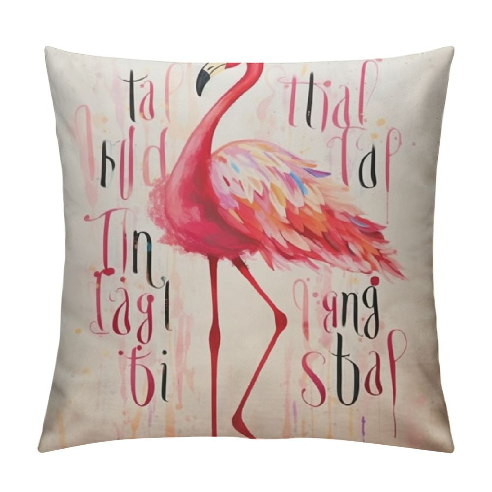 Nawypu Flamingo Pillow Cover,Decorative Throw Pillow Flamingos with ...