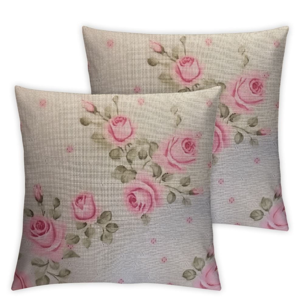Nawypu Floral Polka Dot Background Throw Pillow Case Cushion Covers ...