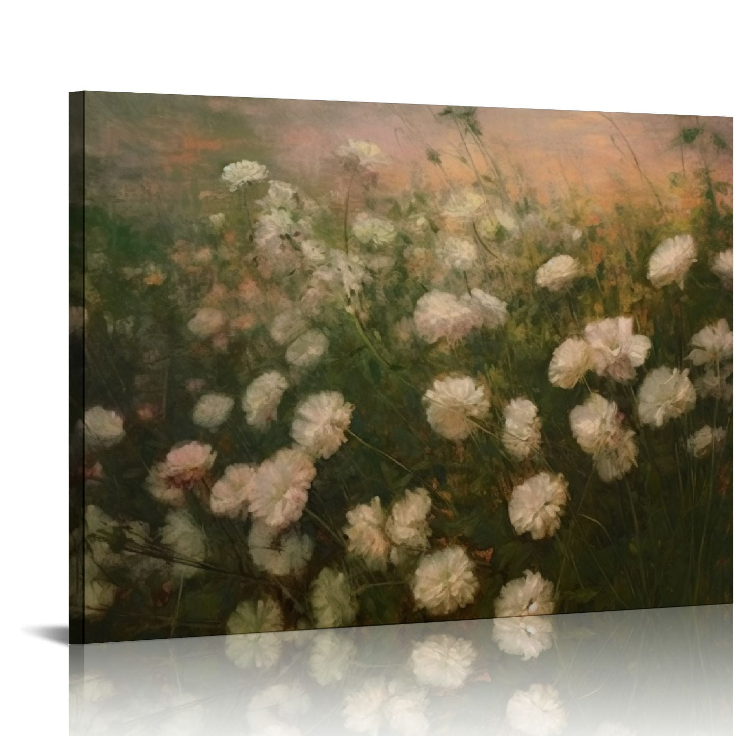 Nawypu Flower Canvas Wall Art, Florals Wall Art, Garden Painting Prints ...