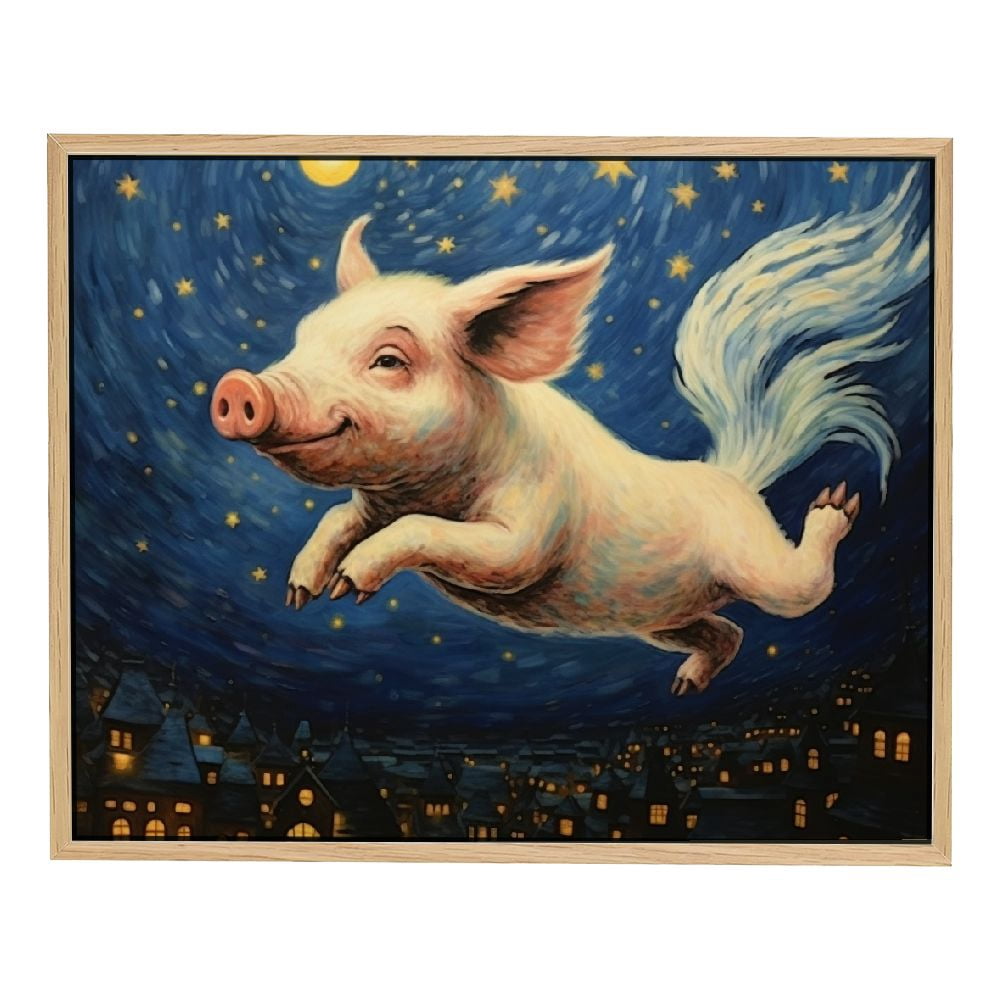 Nawypu Flying Pig From The Starry Night Poster Decorative Painting ...