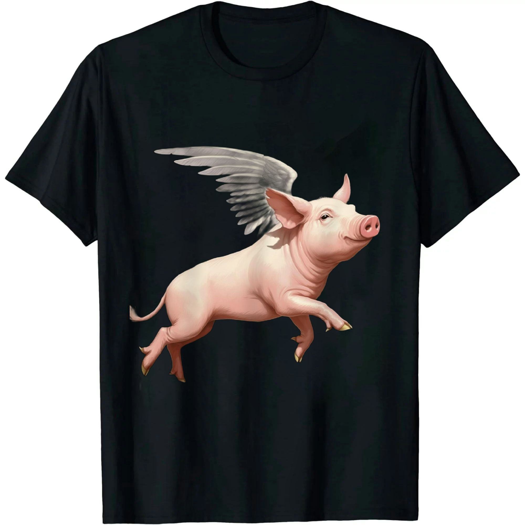 Nawypu Flying Pig with Wings Fly Pig Lovers T-Shirt - Walmart.com