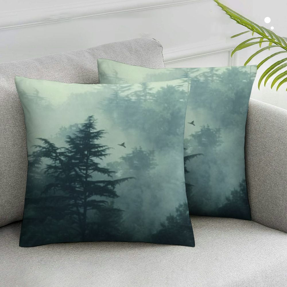 Nawypu Foggy Forest Body Pillow Cover Green Fog Misty Fir Hipster ...