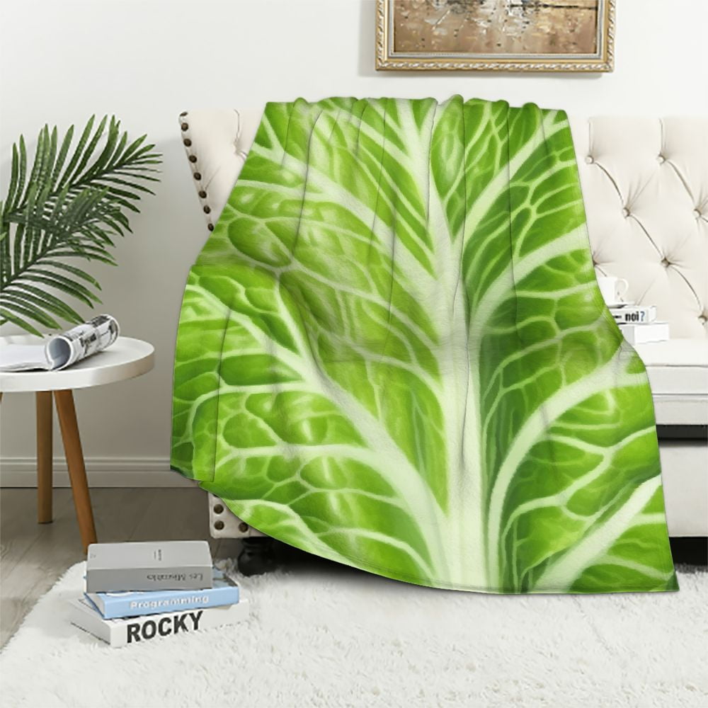 Nawypu Food Flannel Super Soft Cozy Blanket Cabbage Lightweight Warm ...