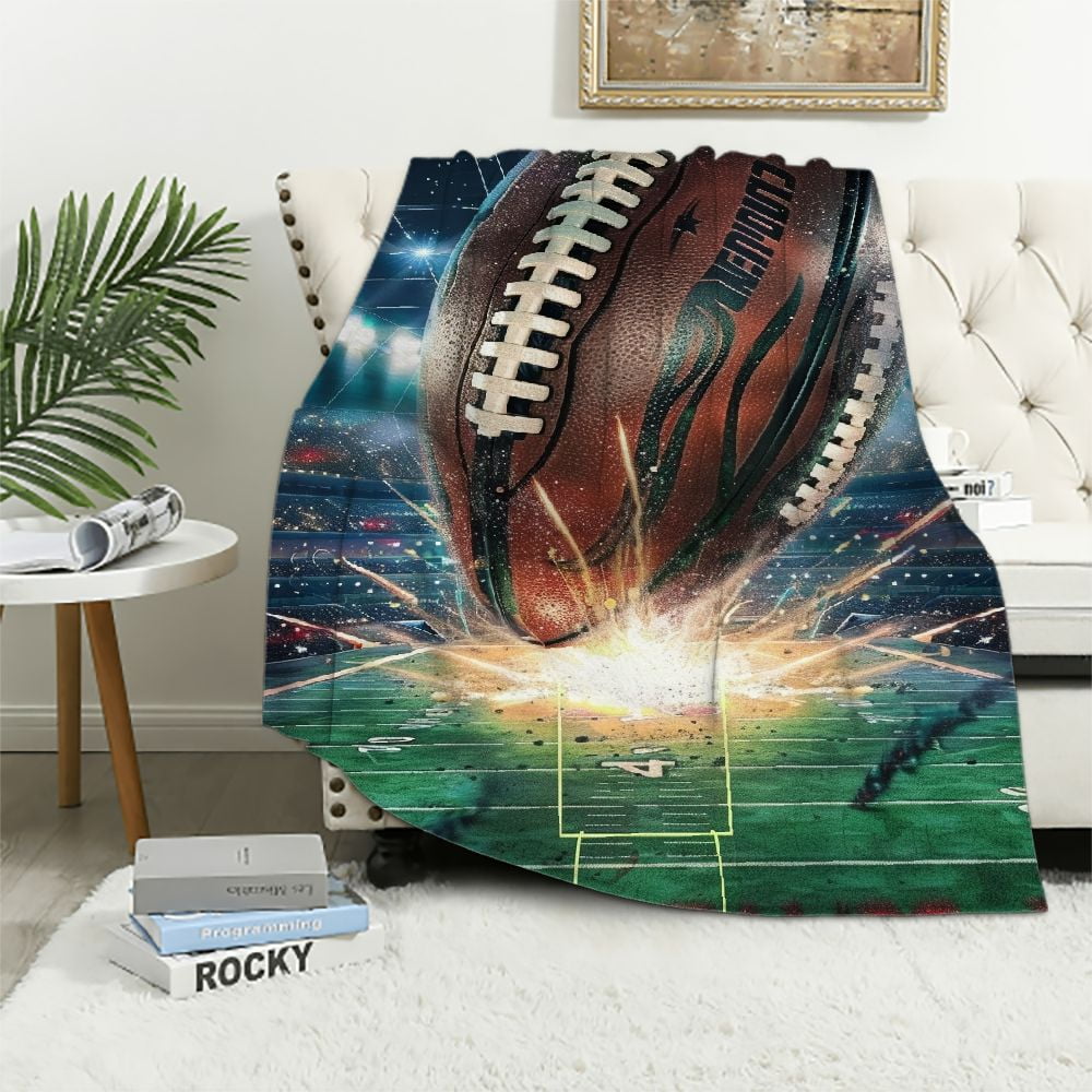 Nawypu Football Blanket, Football Gifts for Boys Girls, Super Soft Warm ...