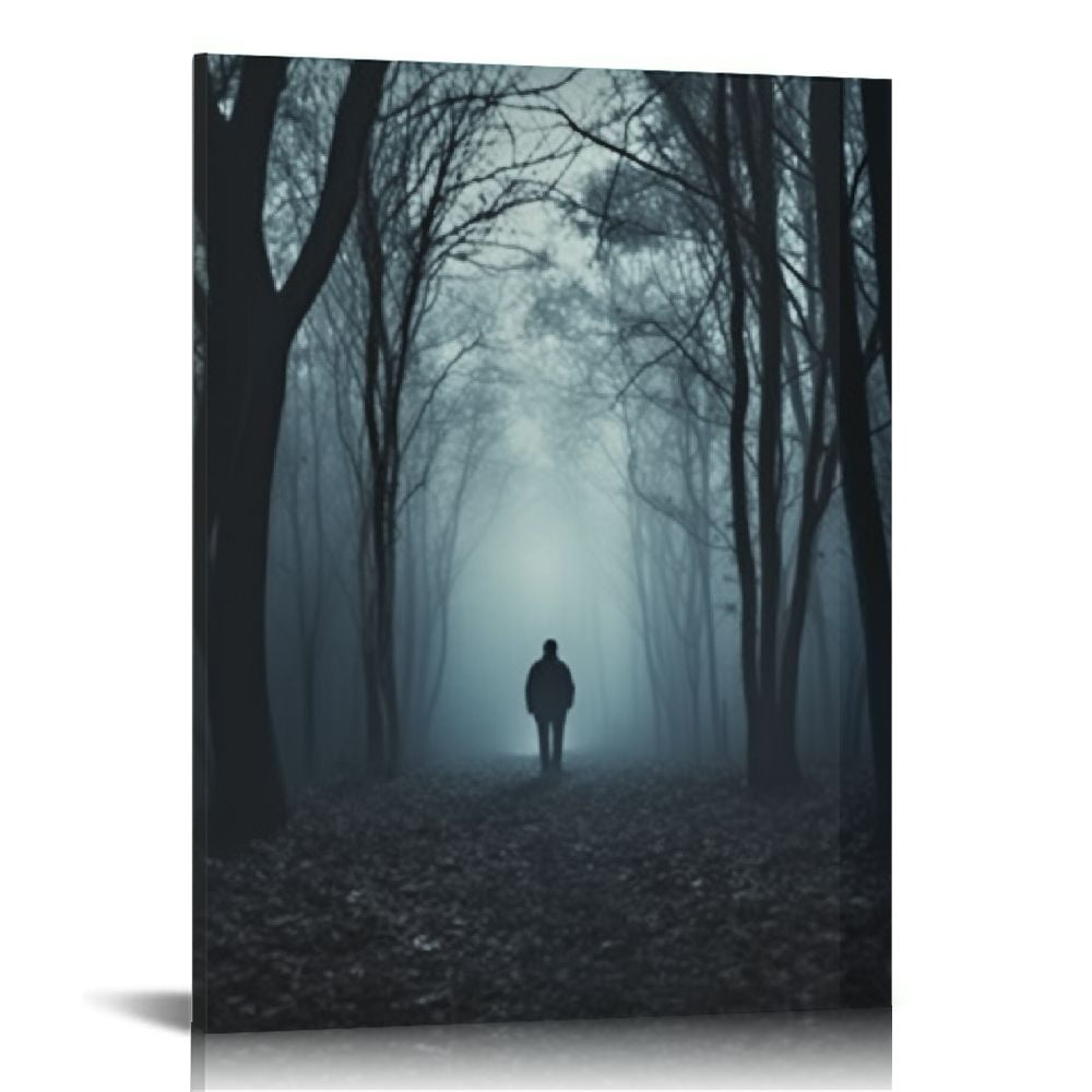 Nawypu Forest Ink Painting Canvas Wall Art Aesthetic Abstract Landscape ...