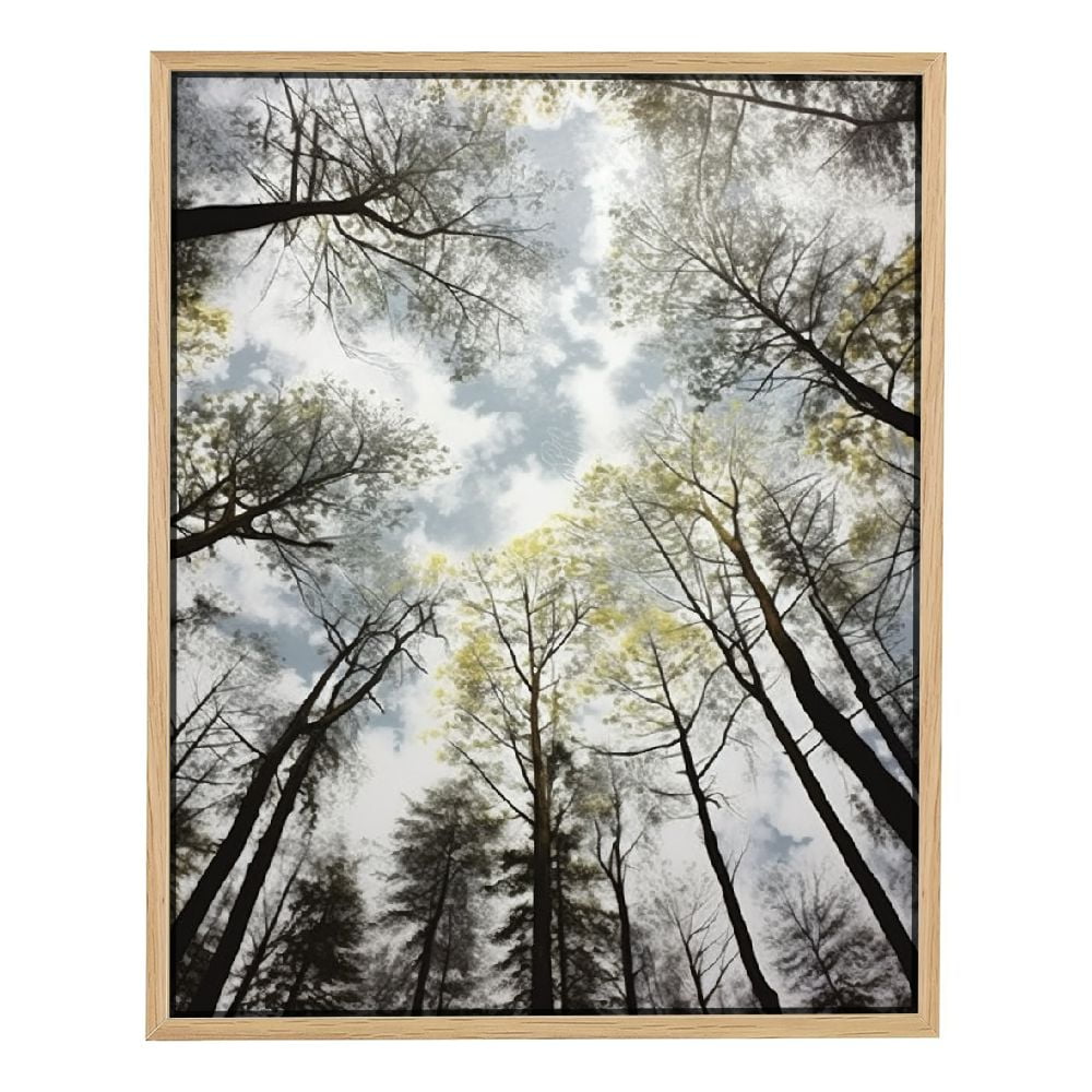 Nawypu Forest Wall Art Large Grey Tree Pictures Black and White Gray ...