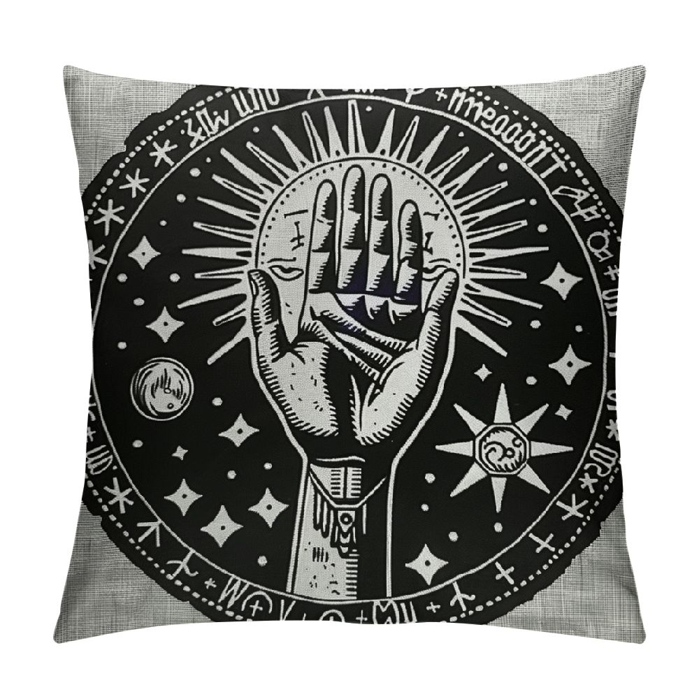 Nawypu Fortune Teller Hand Decorative Pillow Case Fate Mystic and ...