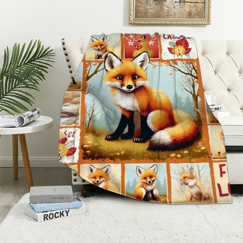Nawypu Fox Blanket for Girl Just A Girl Who Loves Foxes Blanket Gifts ...
