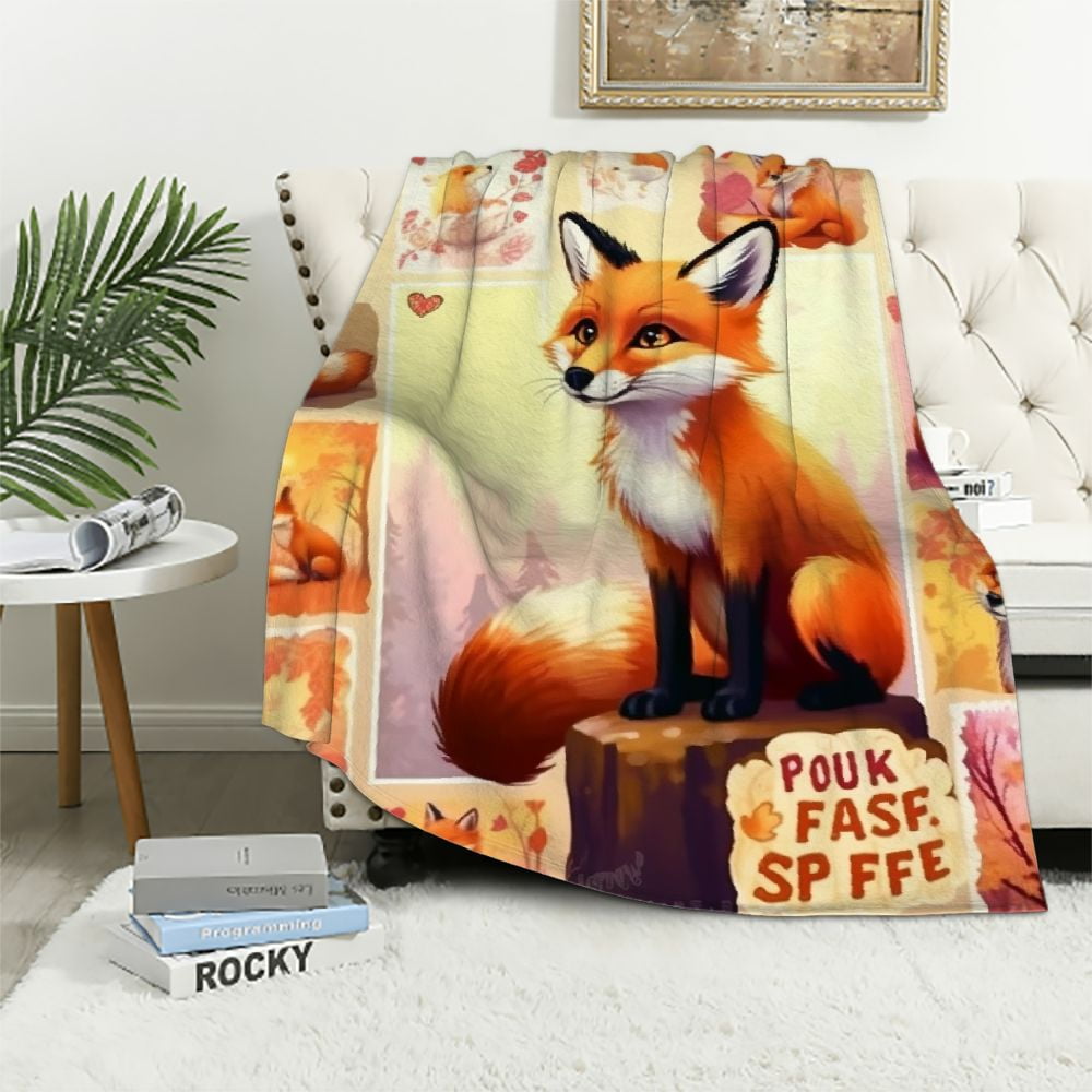 Nawypu Fox Blanket for Girl Just A Girl Who Loves Foxes Blanket Gifts ...