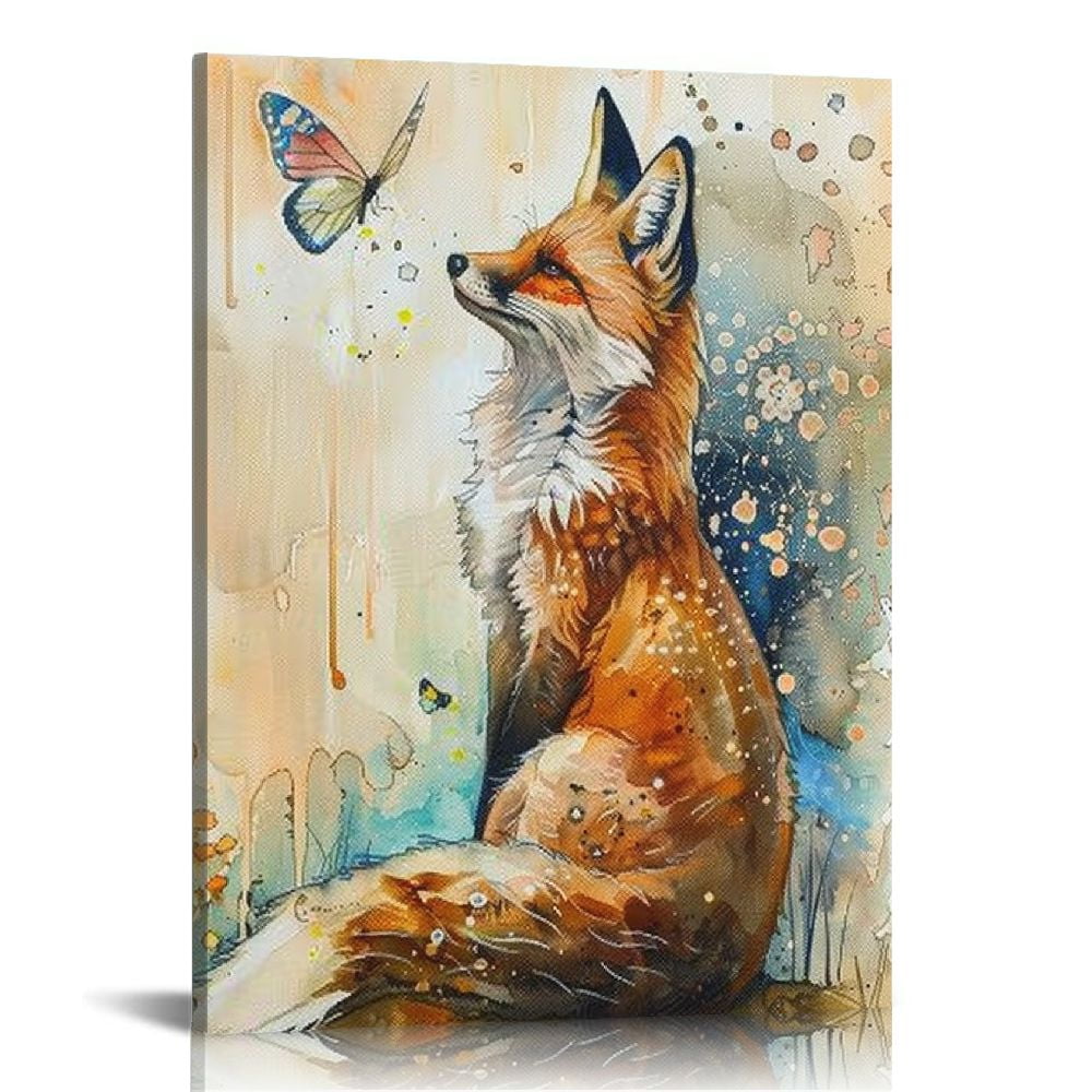 Nawypu Fox Printable Wall Art Decor,Woodland Fox Animal Nursery Wall ...