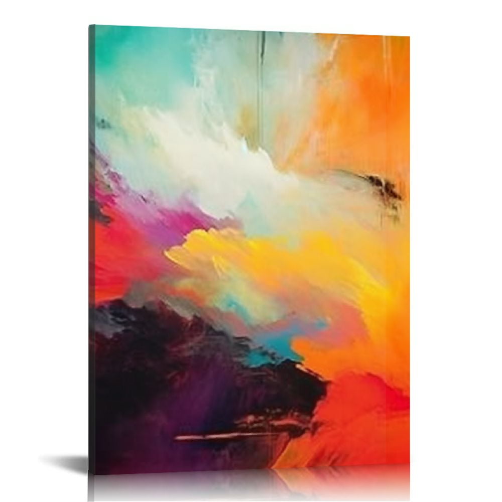 Nawypu Framed Abstract Colorful Cloud Canvas Wall Art Modern Pictures ...