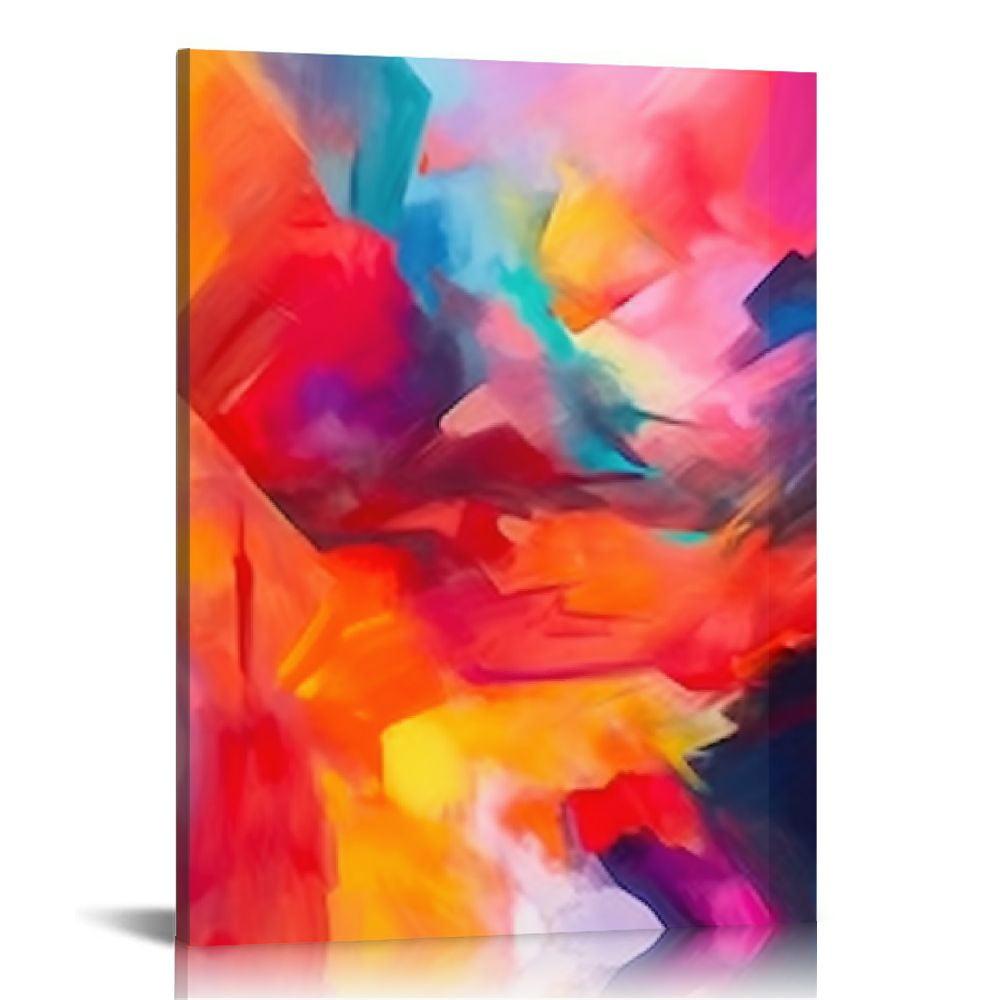 Nawypu Framed Abstract Colorful Cloud Canvas Wall Art Modern Pictures ...