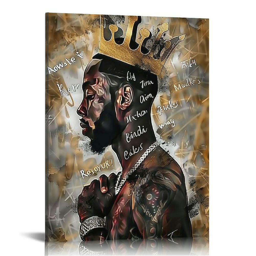 Nawypu Framed African American Wall Art Man Portrait Wall Art Inspirational Black Man ...