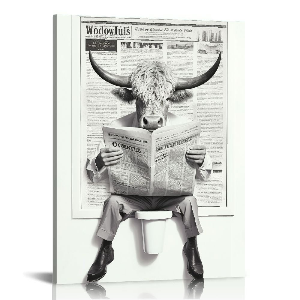 Nawypu Framed Bathroom Wall Art Funny Bathroom Wall Decor Hanging Sign ...