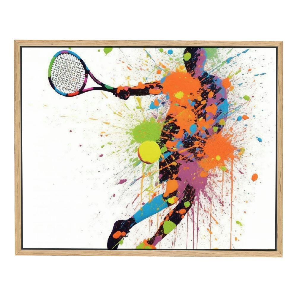 Nawypu Framed Bedroom Decor,Tennis Player Man Watercolor Print Boy ...