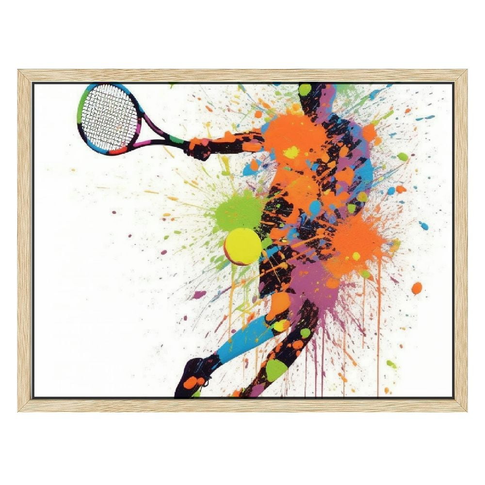 Nawypu Framed Bedroom Decor,Tennis Player Man Watercolor Print Boy ...