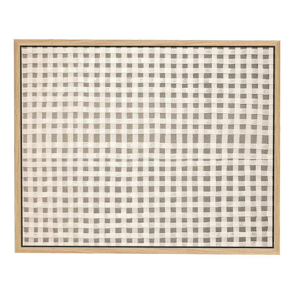 Nawypu Framed Canvas Print Wall Art Tan White Geometric Dot Pattern ...