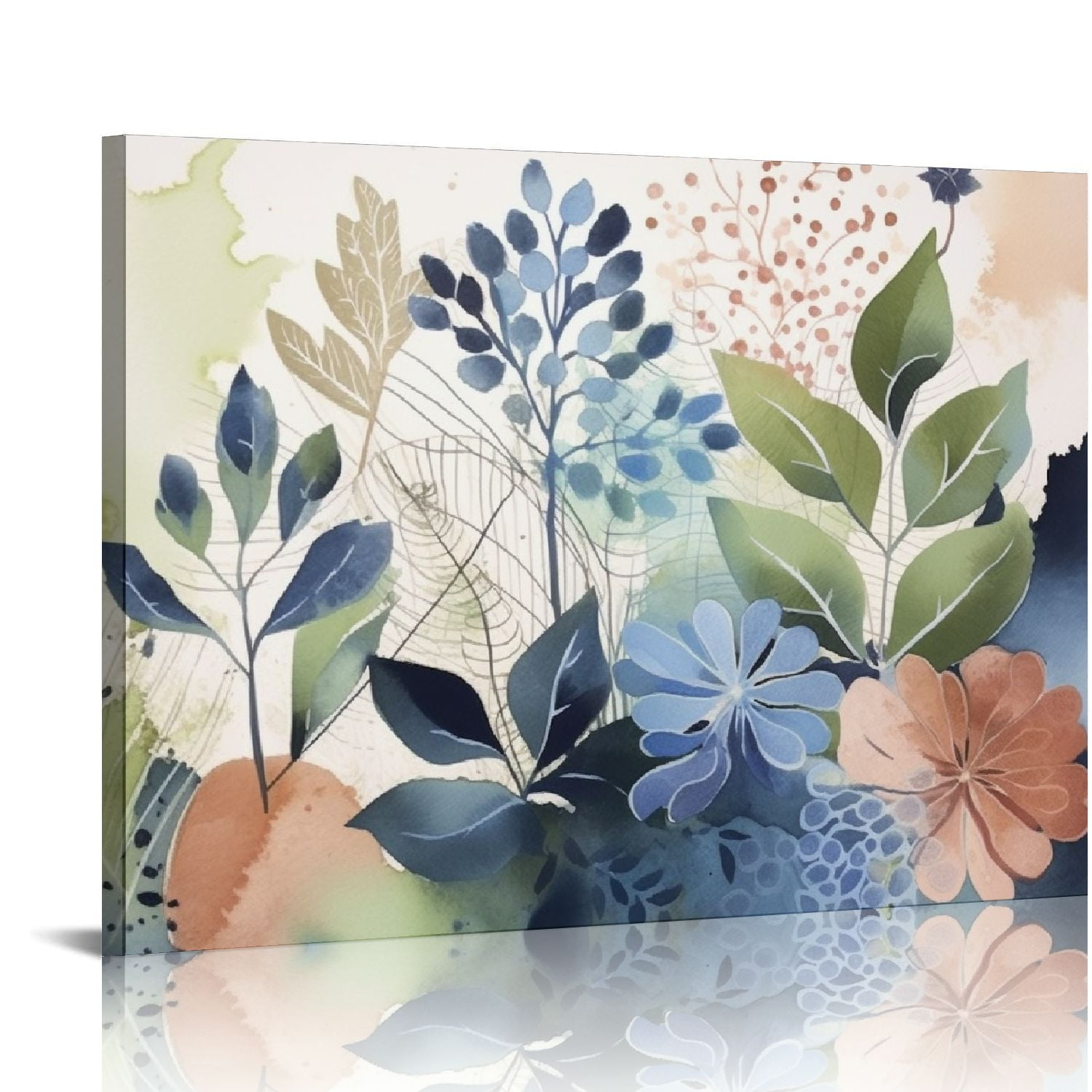 Nawypu Framed Canvas Wall Art Print Flourish and Flow business Artwork ...