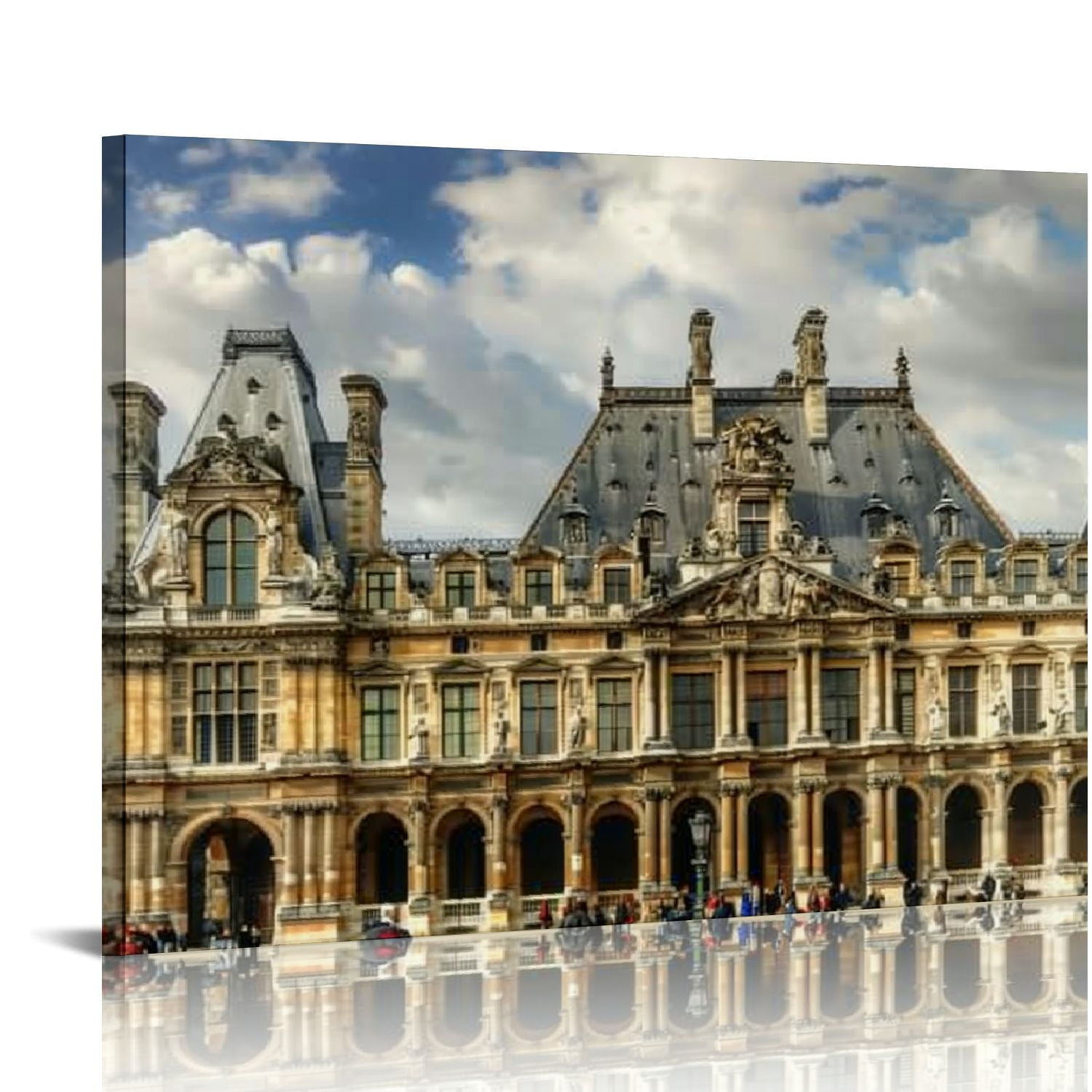 Nawypu Framed Canvas Wall Art Print On Canvas Louvre Museum Pictures ...