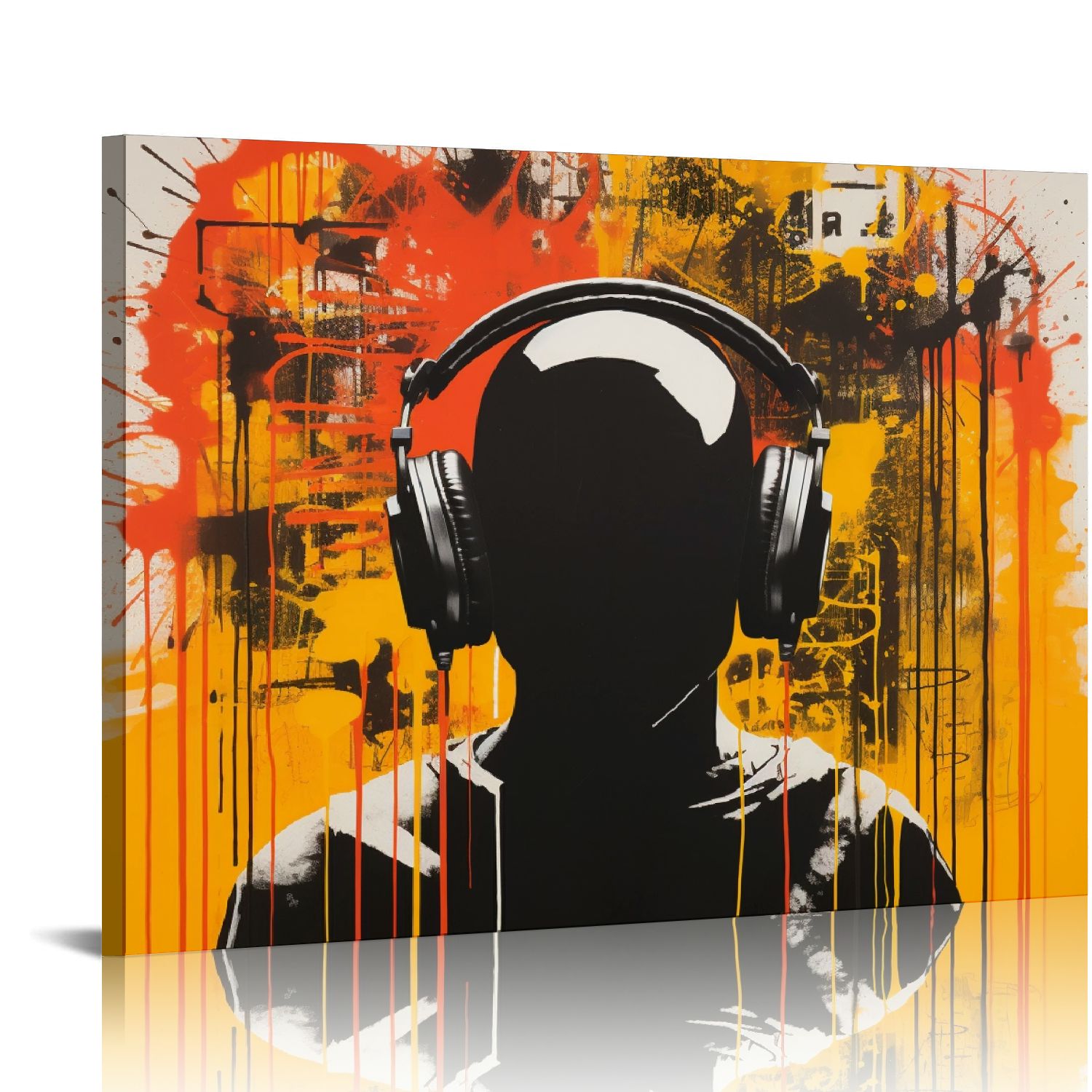 Nawypu Framed Graffiti Canvas Wall Art Follow Your Dreams Monkey Poster ...