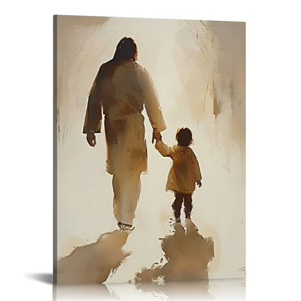 Nawypu Framed Jesus Wall Art Christ Religion Canvas Wall Decor ...