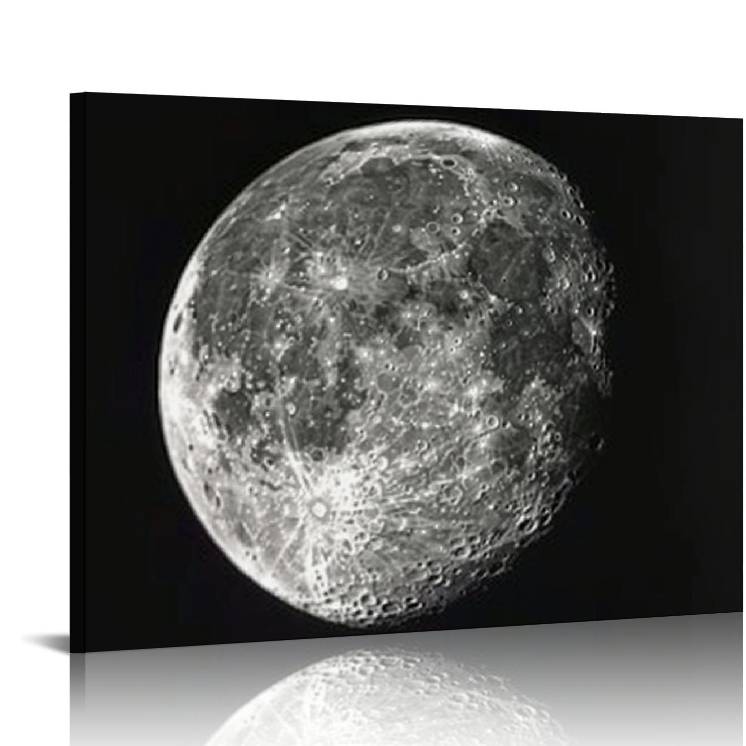 Nawypu - Framed Moon Phases Canvas Wall Art, Black and White Bedroom ...
