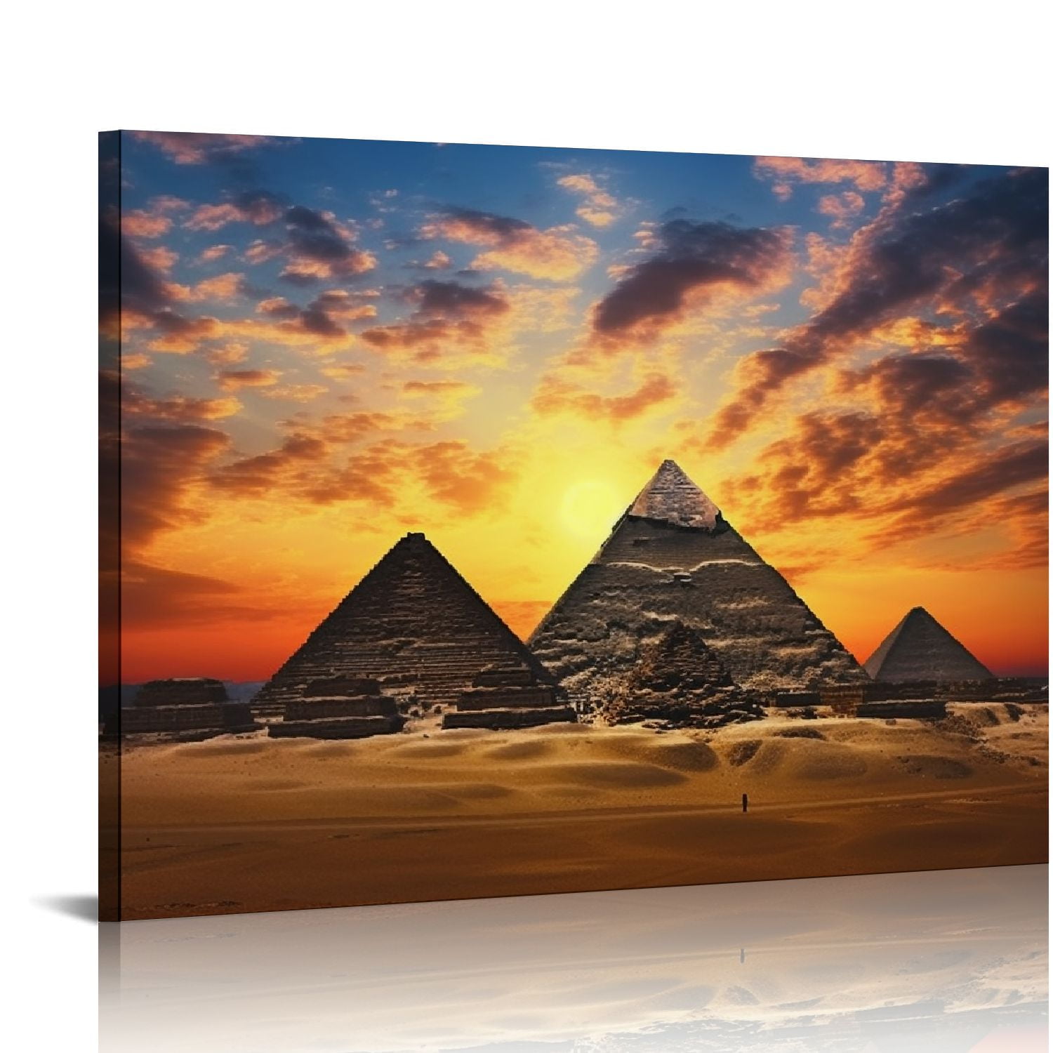 Nawypu Framed Print - Pyramids From The Egyptian Giza Plateau (Picture ...