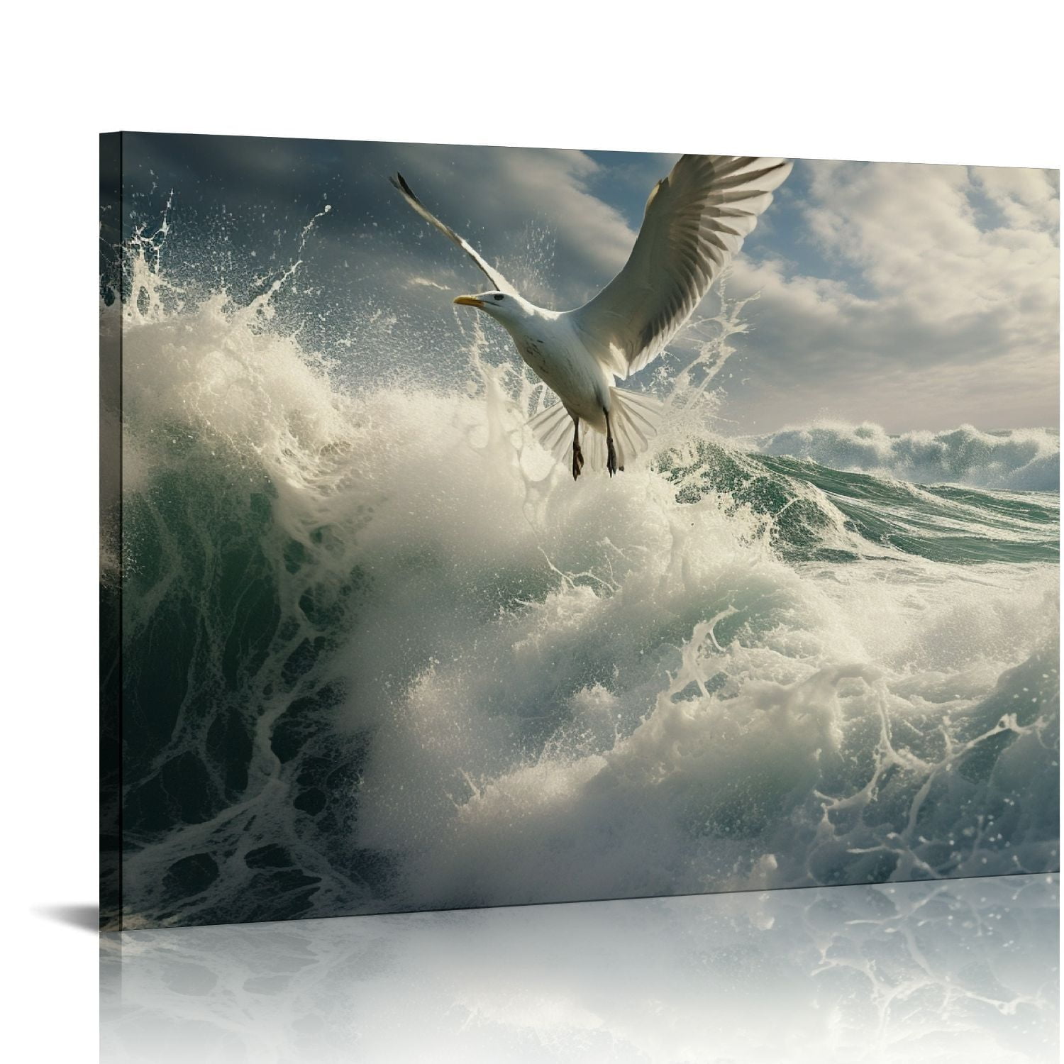 Nawypu Framed Wall Art Canvas Ocean Decor Beach Theme Bedroom Large ...