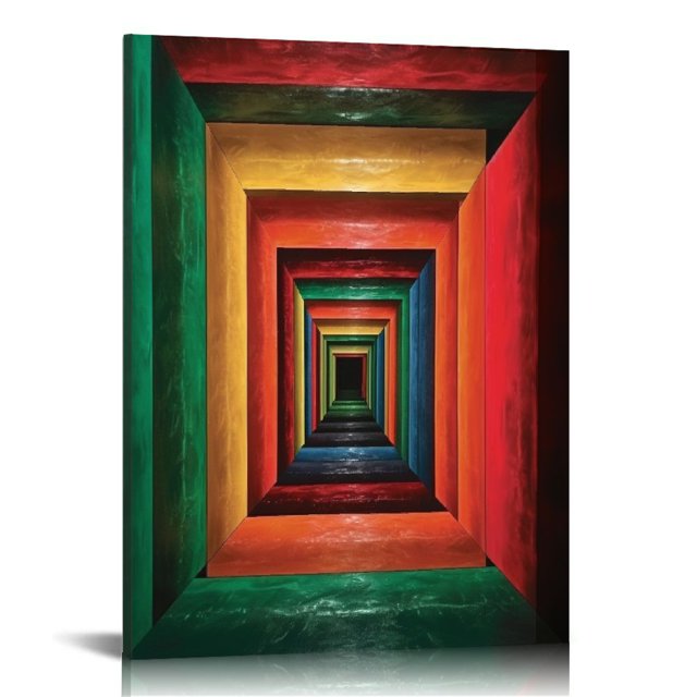 Nawypu Framed Wall Art; DOORS! Color Abstract Wall Art Printed on Art ...