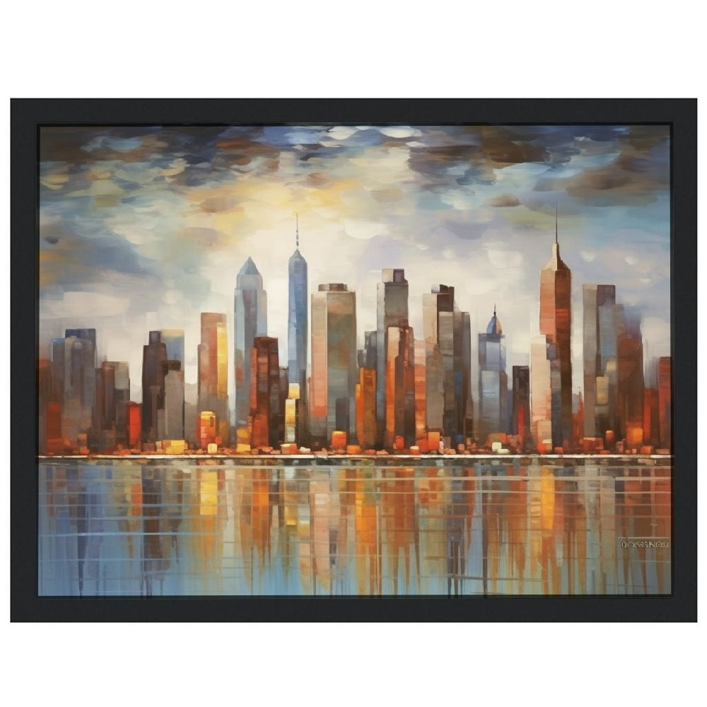 Nawypu Framed Wall Art Large Cityscape New York Wall Decor Canvas ...