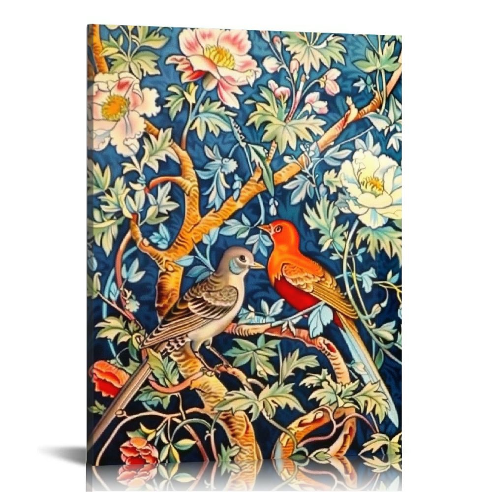 Nawypu Framed Wall Art(No Plexiglass), William Morris Wood Canvas Wall ...