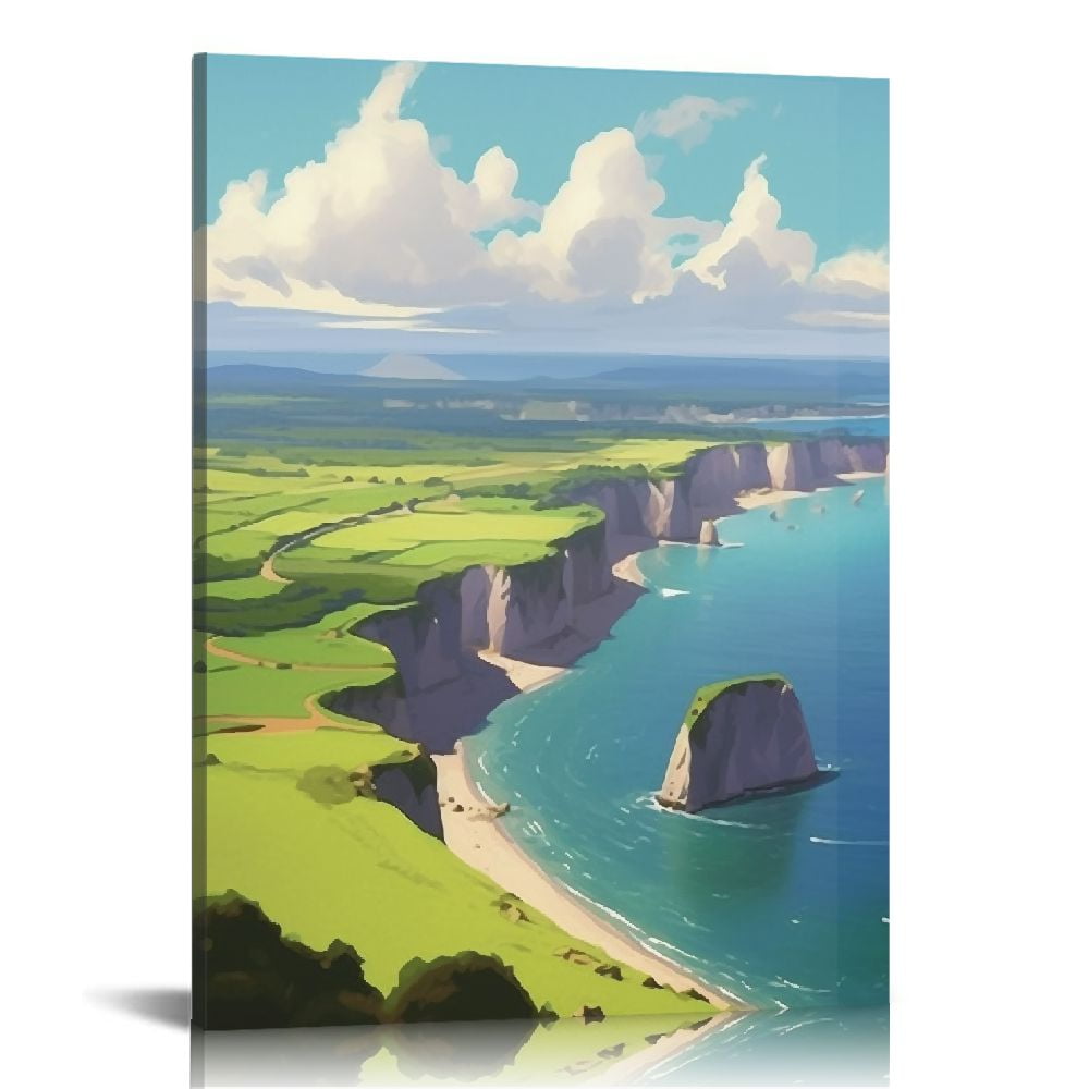 Nawypu France Etretat Cliff Poster Mythical Nature Place Poster Travel ...