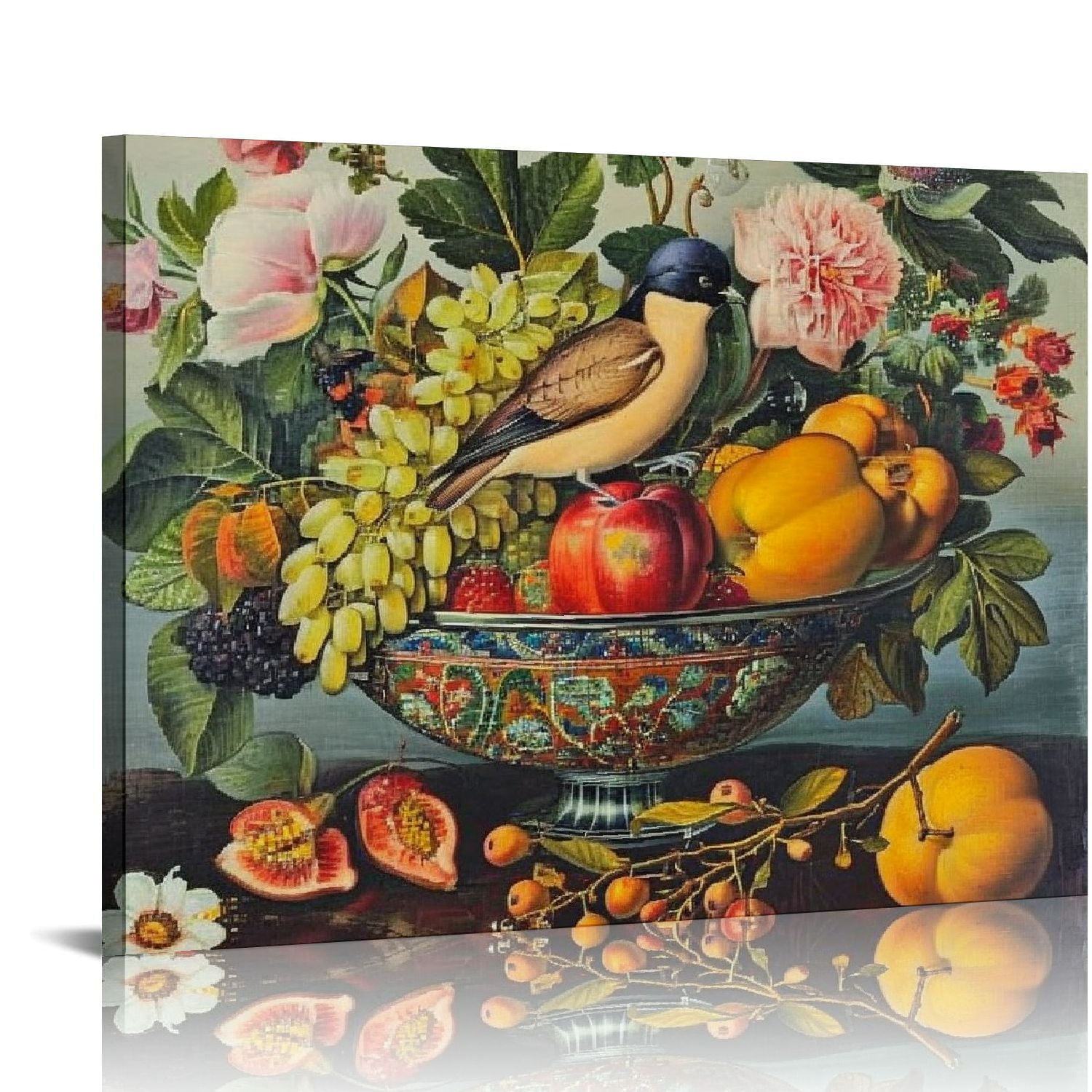 Nawypu Fruit Basket Canvas Wall Art Fruits Poster Still Life Picture of ...