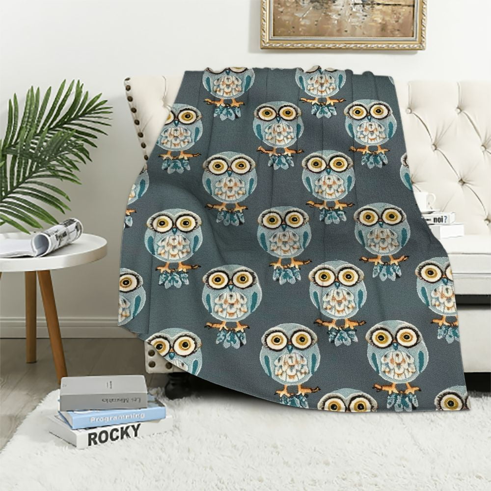 Nawypu Fun Print Soft Cozy Lightweight Throw Blanket (Tan with ...
